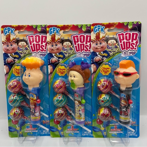 Topps Other Garbage Pail Kids Pop Up Lollipops Lot Of 3 Adam Bomb